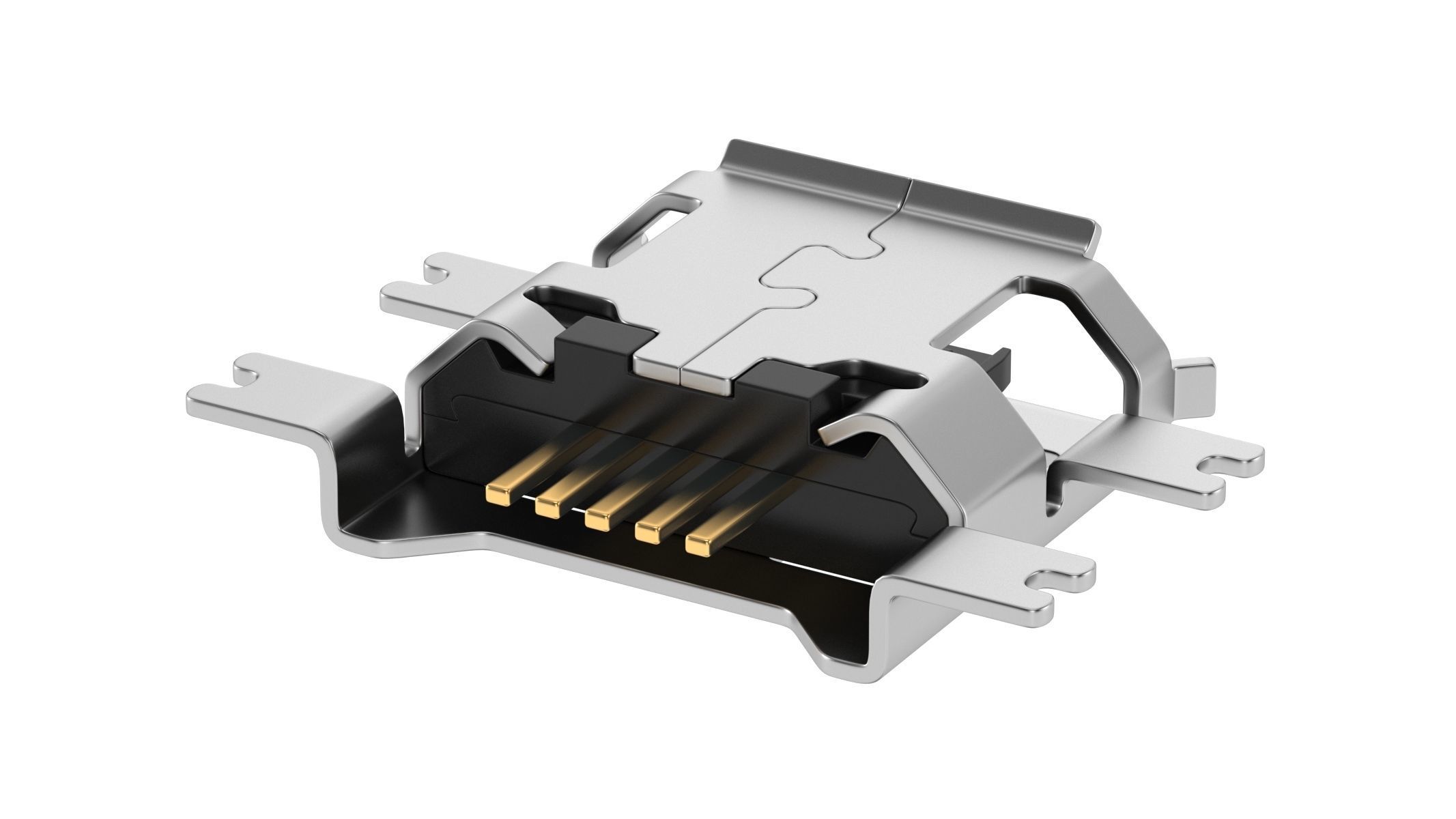 USB Micro B Female Module 3D model | CGTrader