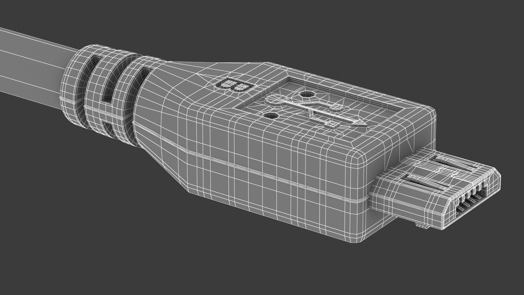 USB Micro B Male Module 3D model | CGTrader