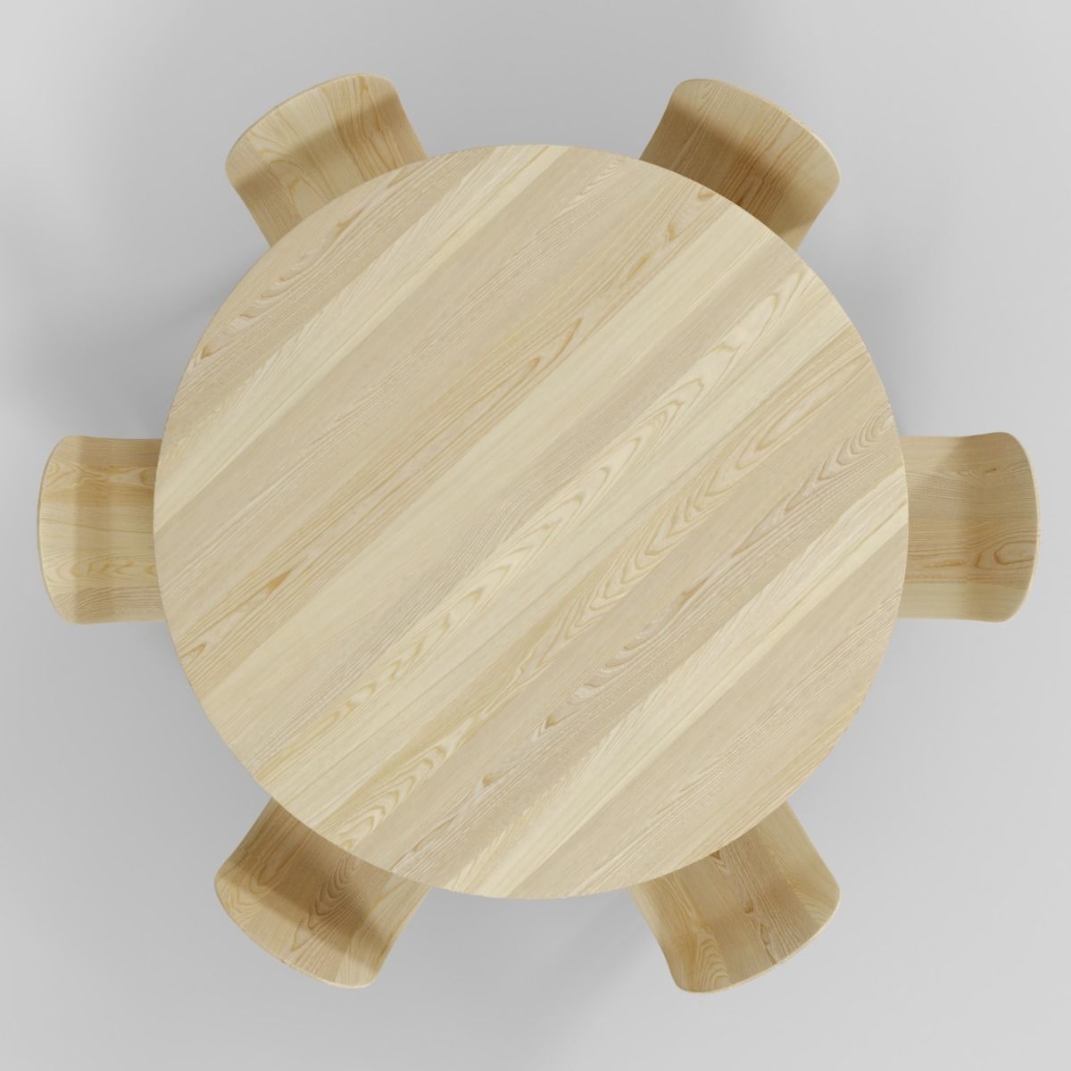 Sen wood table and chairs 3D model | CGTrader
