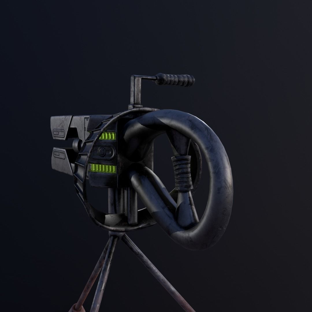 3D model Sci-Fi Machine Gun VR / AR / low-poly | CGTrader