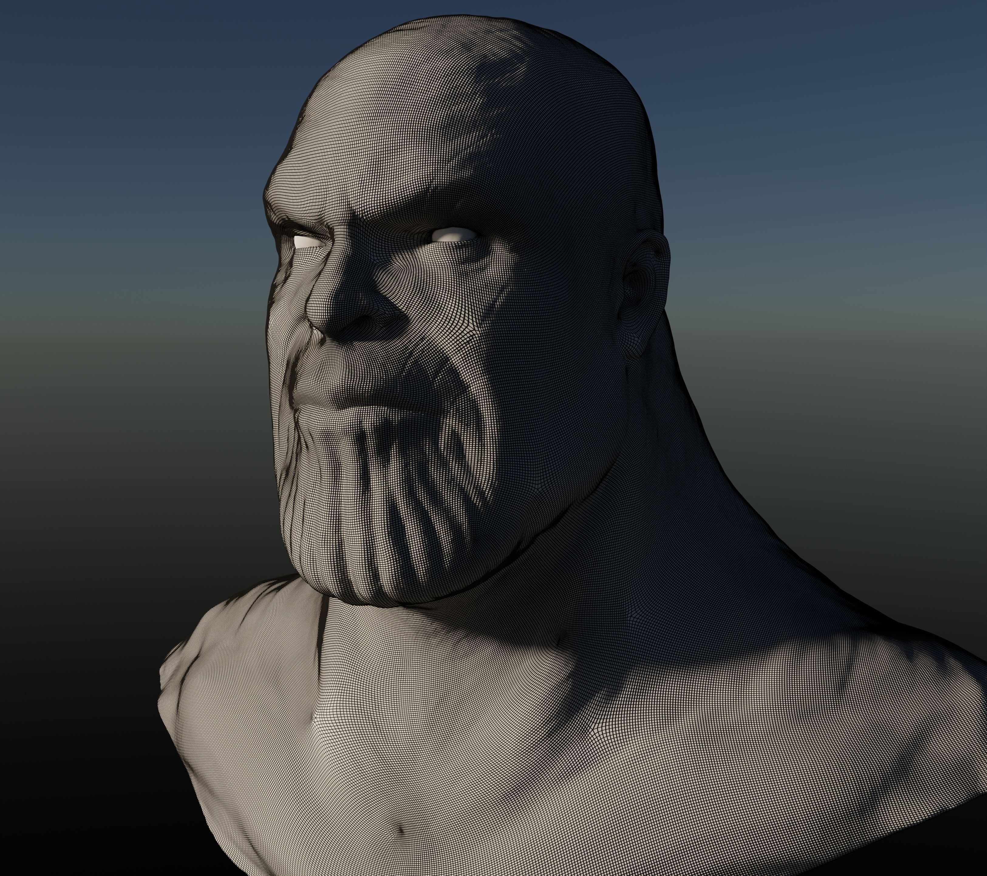 Textured Thanos head free 3D model | CGTrader