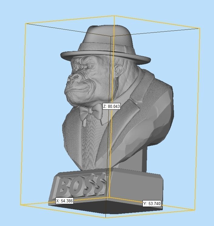 Gorilla bust BOSS 3D model 3D printable | CGTrader