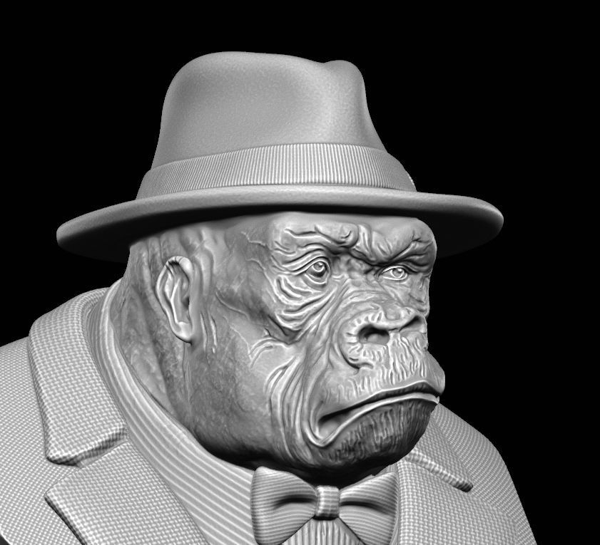 Gorilla bust BOSS 3D model 3D printable | CGTrader
