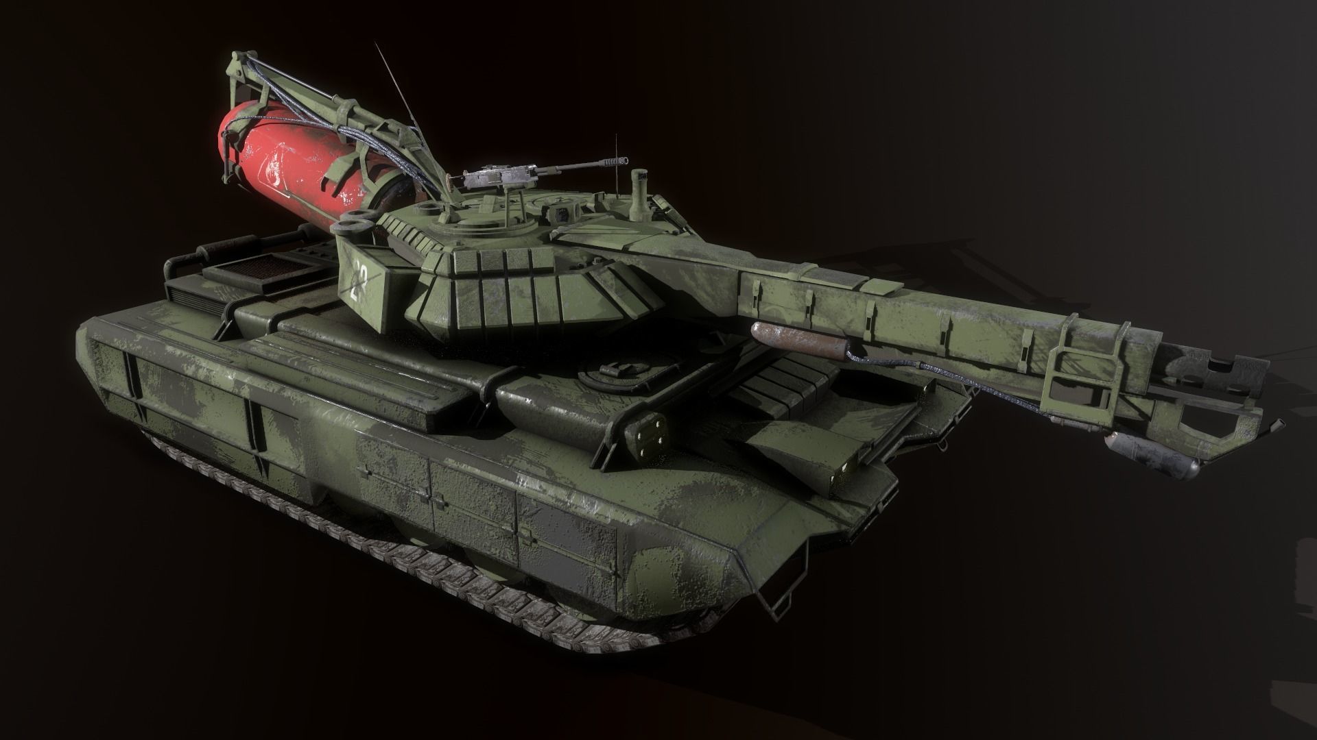 Fire-canon hard-surface tank 3D model | CGTrader