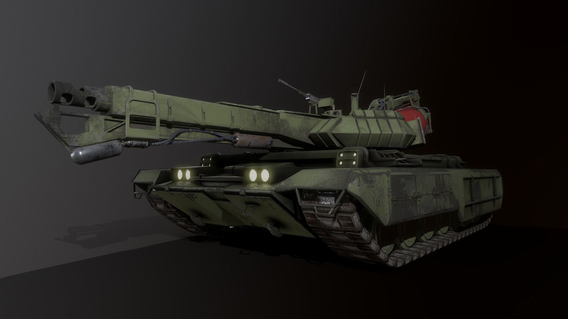 Fire-canon hard-surface tank 3D model | CGTrader