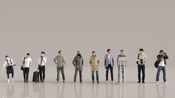 3d scanned Male characters 2 3D model | CGTrader