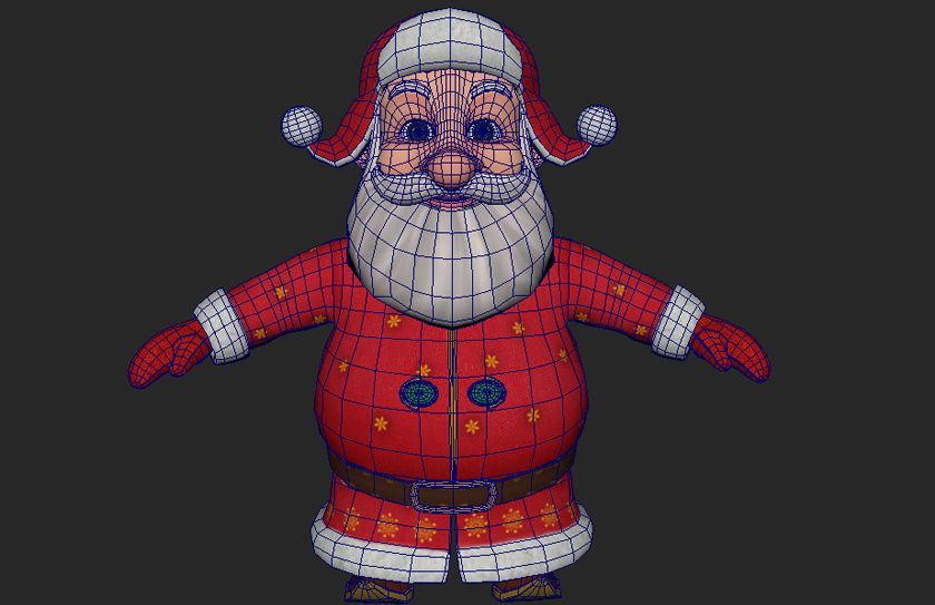 3D model Cartoon Santa Claus 3D Model VR / AR / low-poly | CGTrader