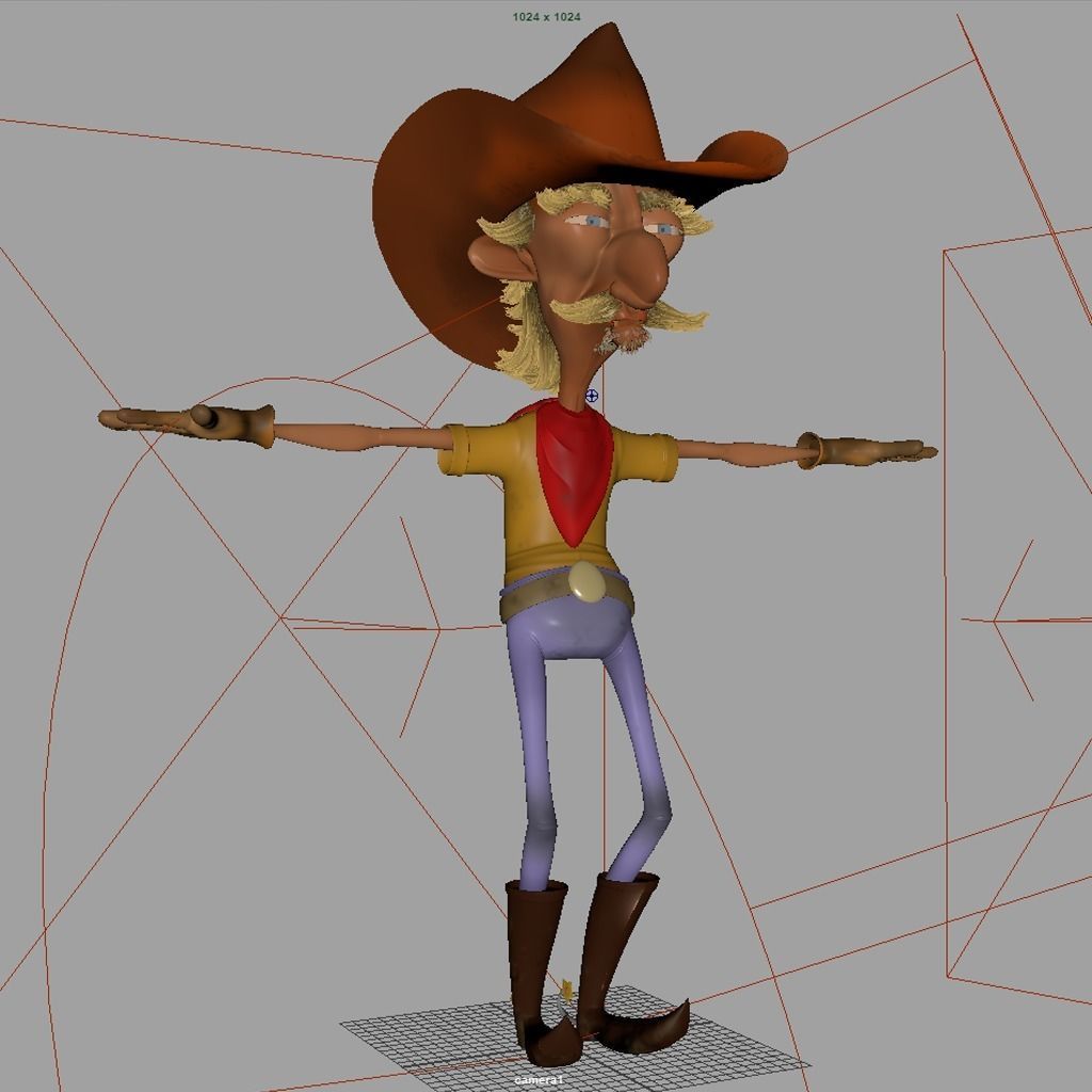 3D model Full Rigged Old Cowboy Character VR / AR / low-poly | CGTrader