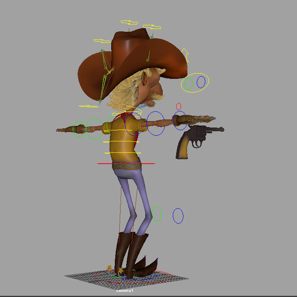 3D model Full Rigged Old Cowboy Character VR / AR / low-poly | CGTrader