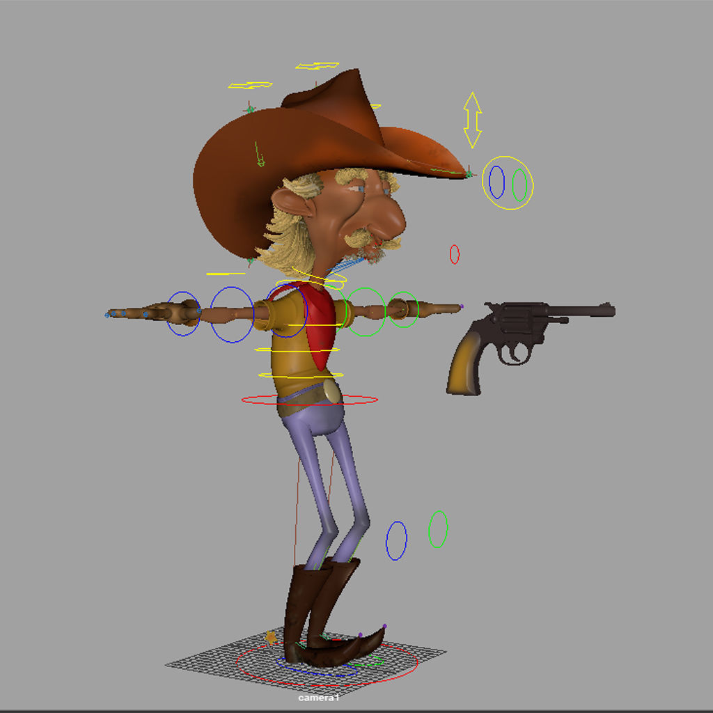 3D model Full Rigged Old Cowboy Character VR / AR / low-poly | CGTrader