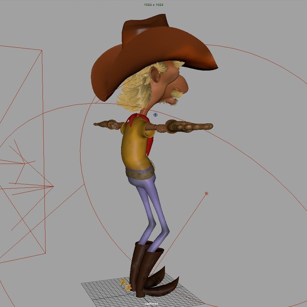 3D model Full Rigged Old Cowboy Character VR / AR / low-poly | CGTrader