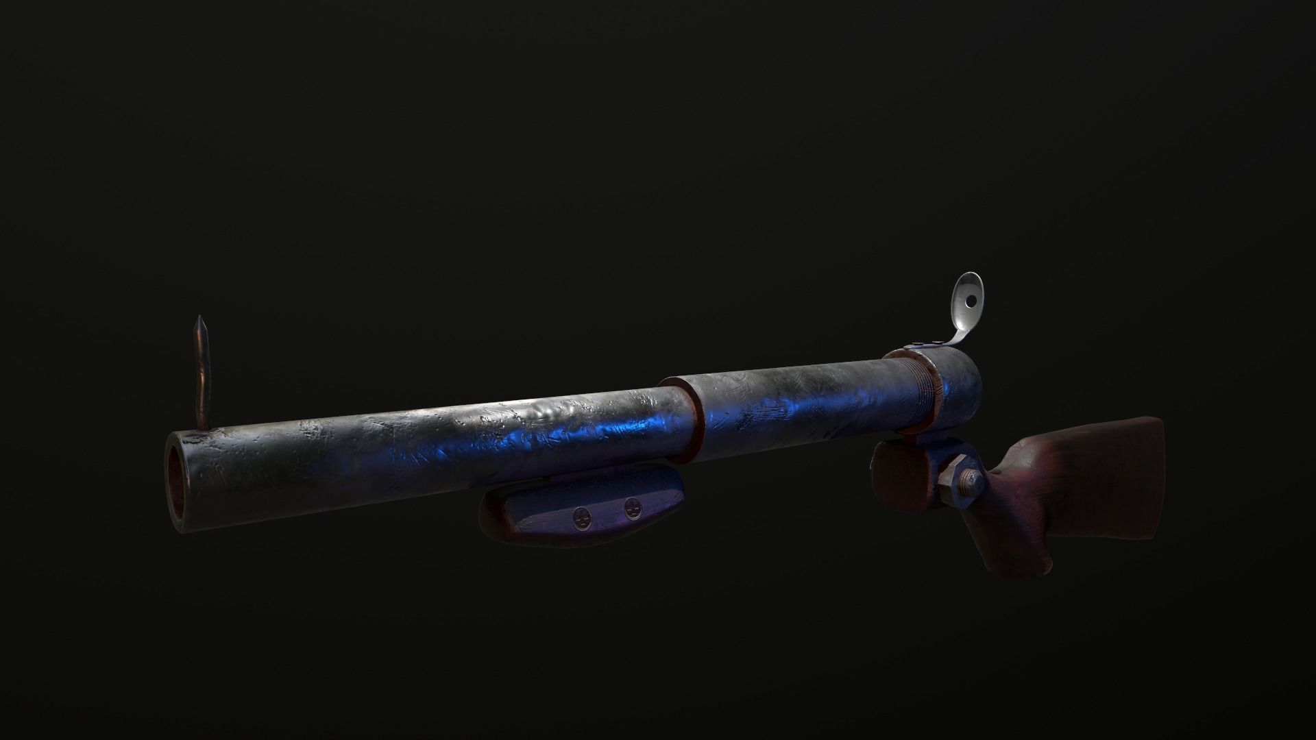 3D model Pipe Rifle Low-Poly PBR VR / AR / low-poly | CGTrader