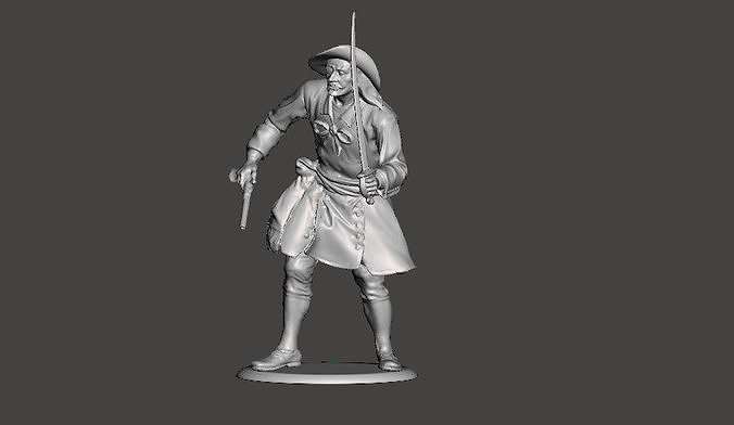 Pirate toy soldier 3D model 3D printable | CGTrader