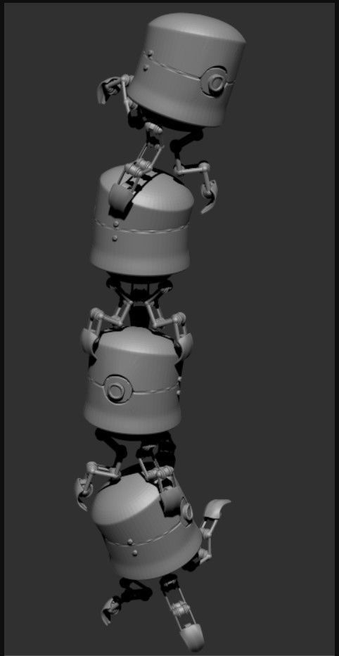 3D model robot red-bots VR / AR / low-poly | CGTrader