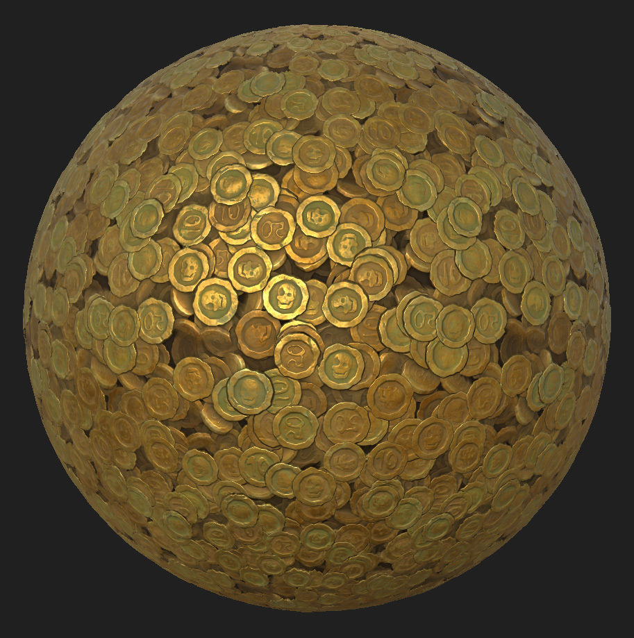 Texture Stylized Coins VR / AR / low-poly | CGTrader