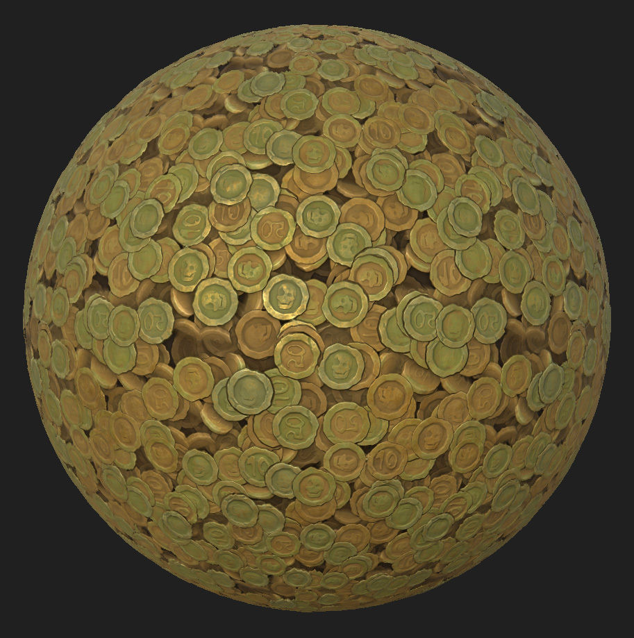 Texture Stylized Coins VR / AR / low-poly | CGTrader