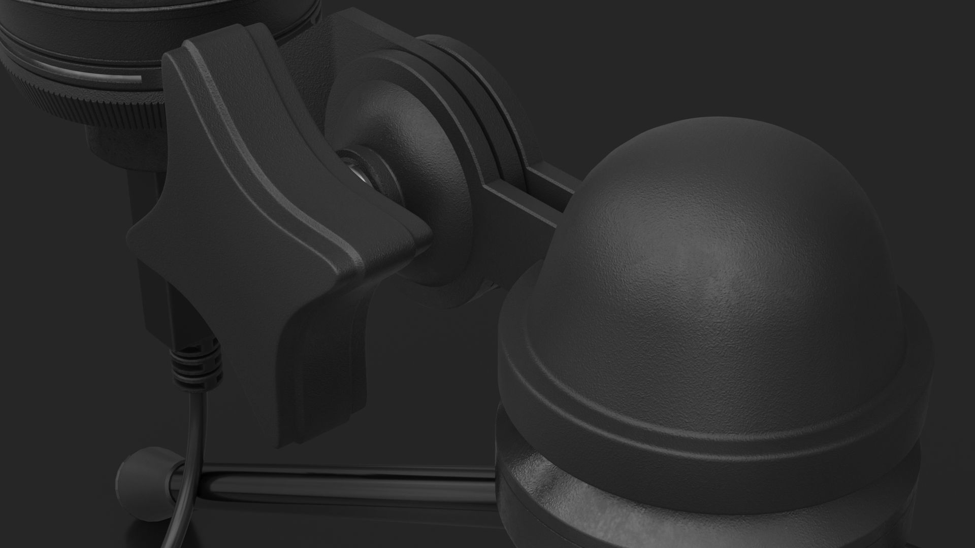 Audio-Technica AT2020 Microphone with USB port on tripod stand 3D model ...