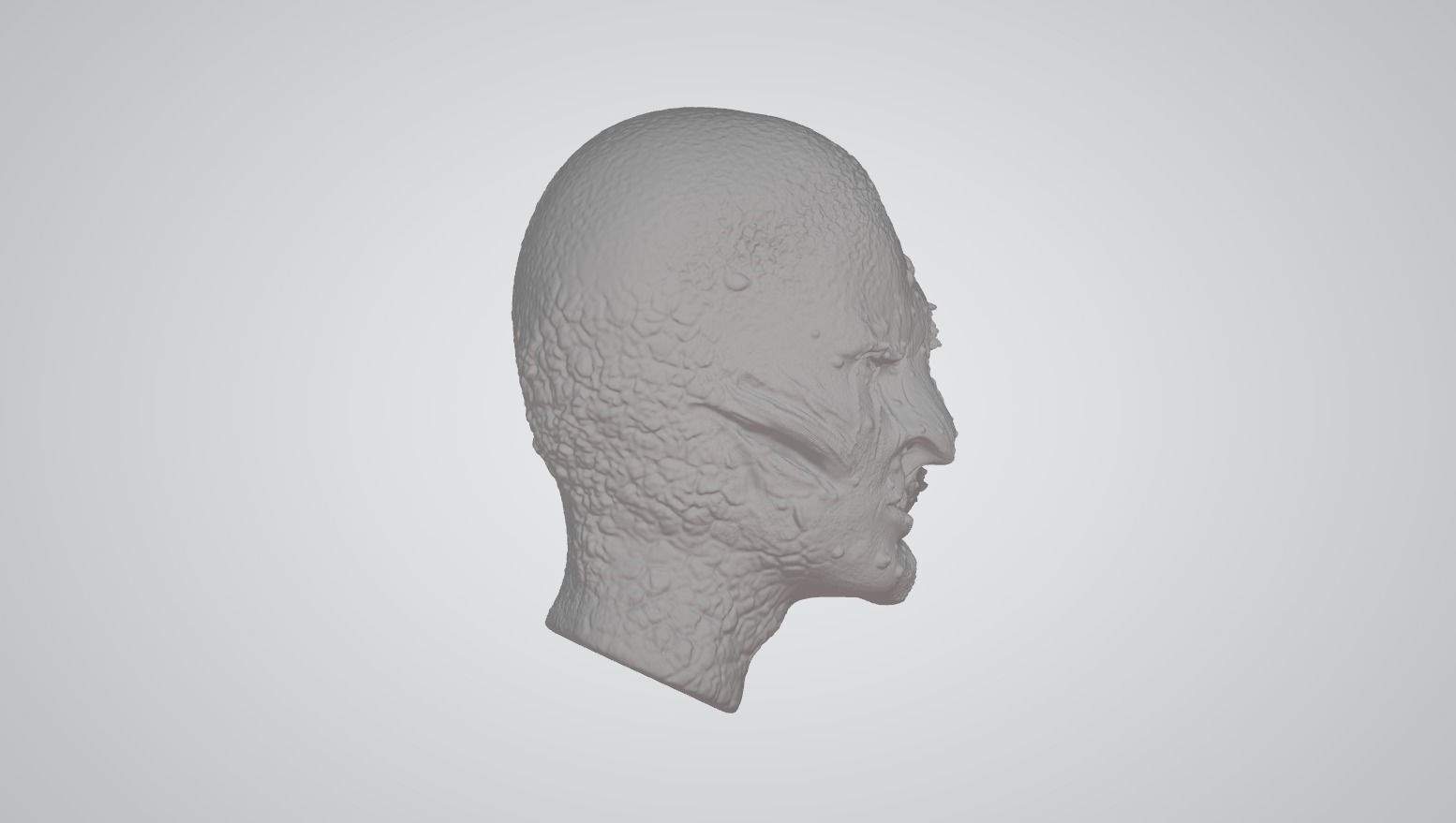Disfigured head 3D model | CGTrader