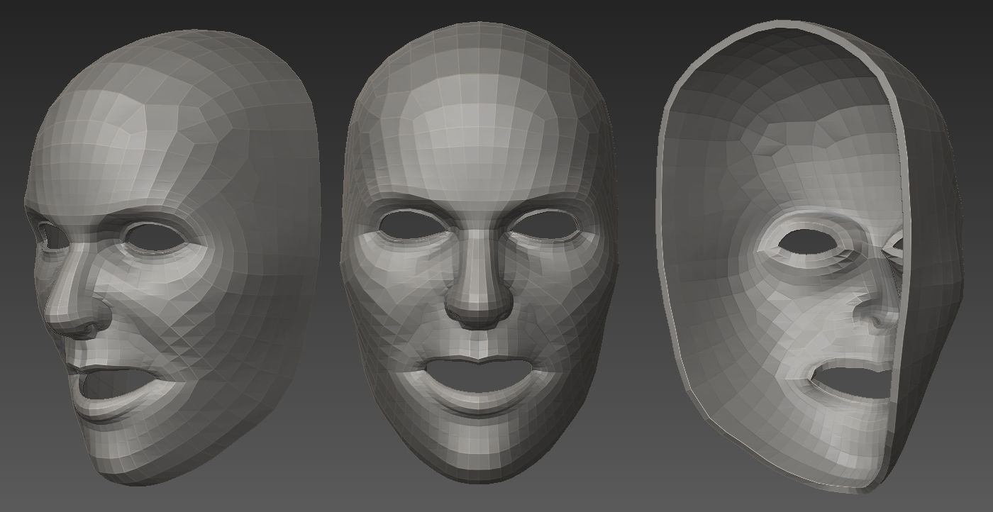 3D model Male mask VR / AR / low-poly | CGTrader