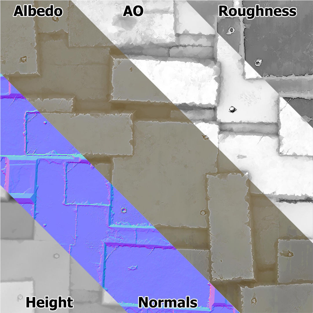 Texture Stylized metal plates VR / AR / low-poly | CGTrader