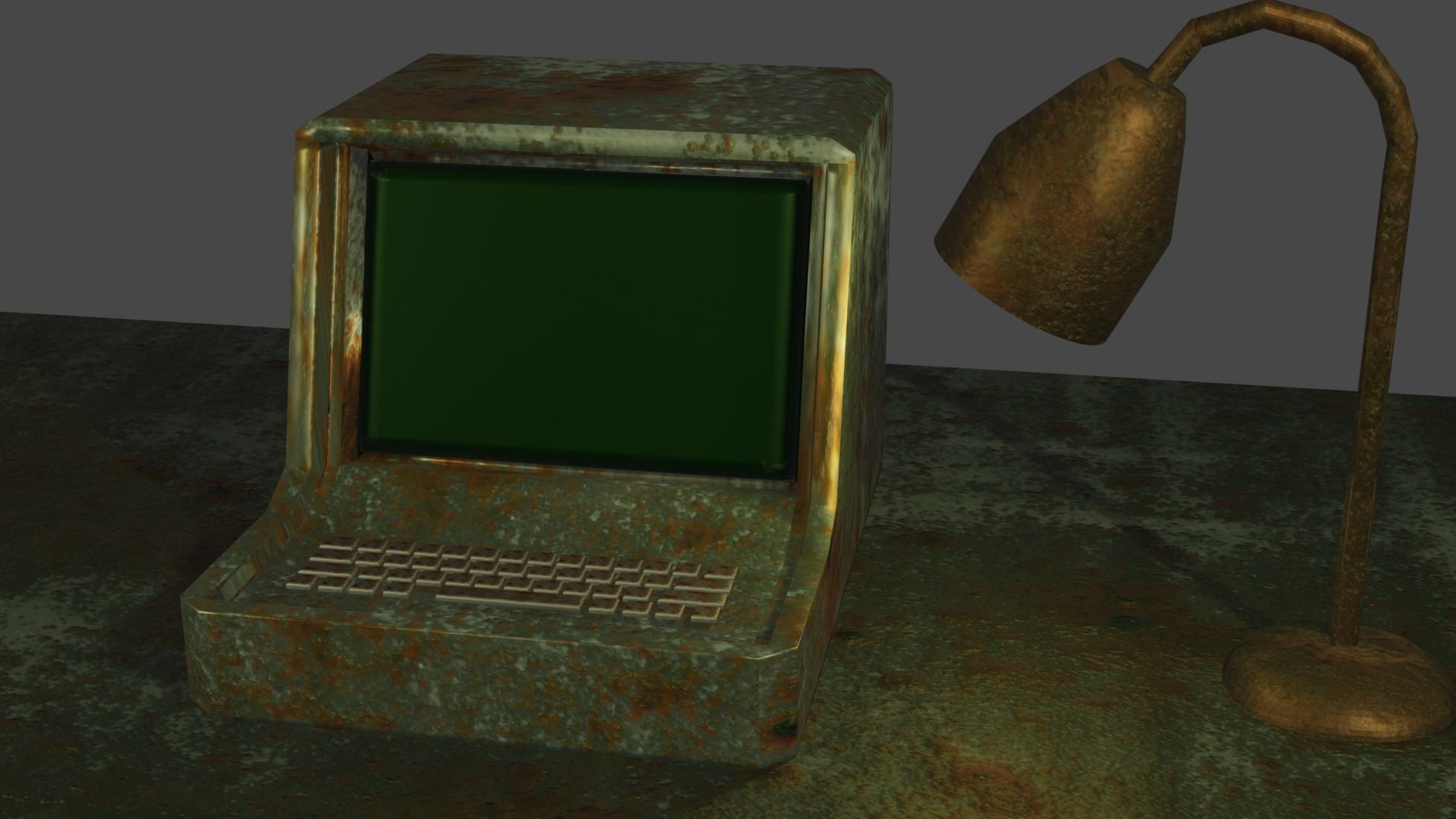 3D model Rusty computer like in fallout VR / AR / low-poly | CGTrader