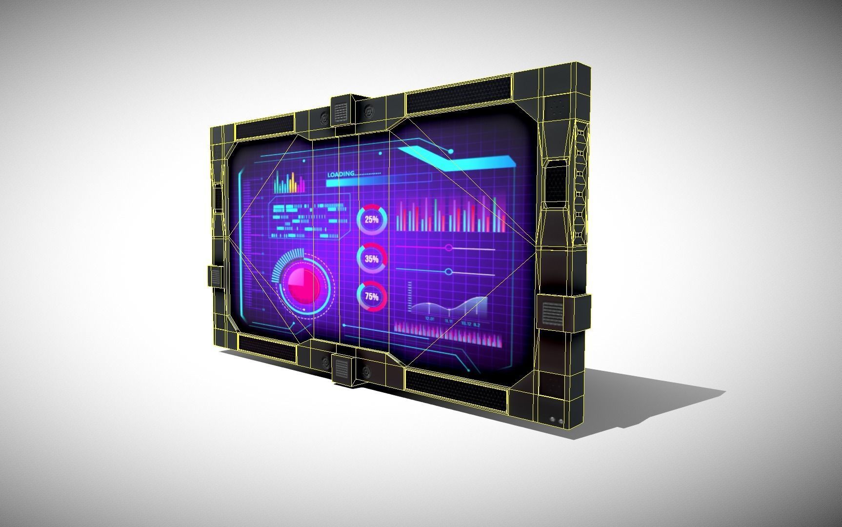 3D model Sci-fi Display VR / AR / low-poly | CGTrader