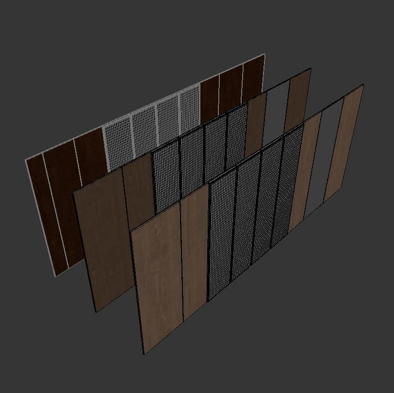 Decorative wall panels set 28a 3D model | CGTrader