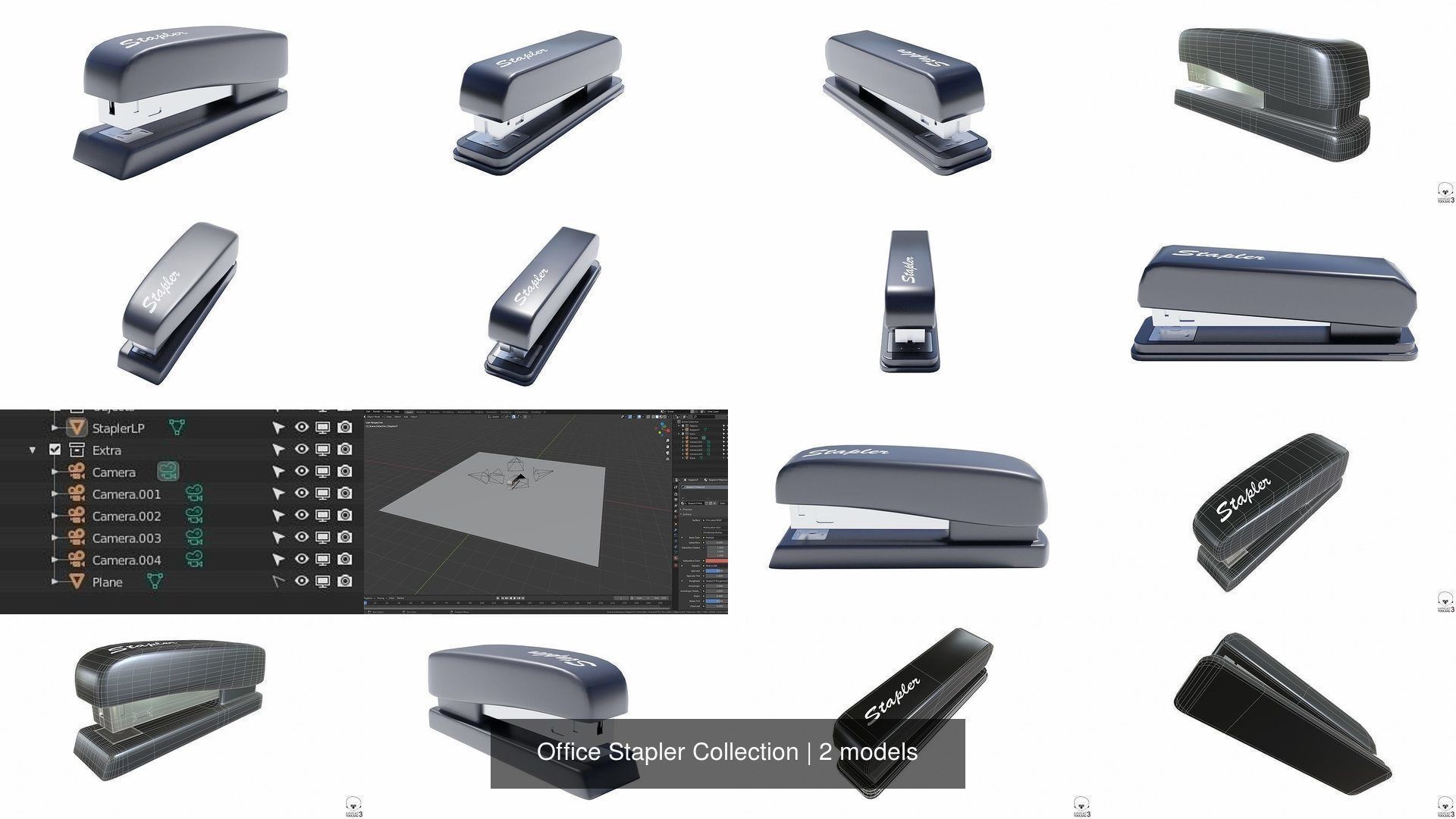 Office Stapler Collection | CGTrader