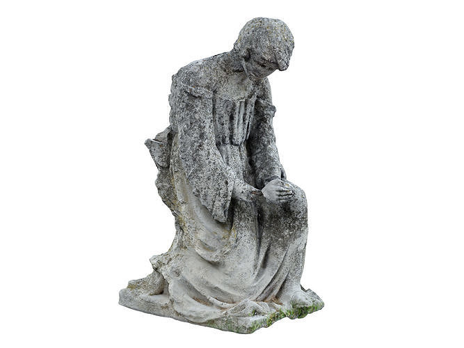 3D model Destroyed Angel Funeral Sculpture Monument VR / AR / low-poly ...