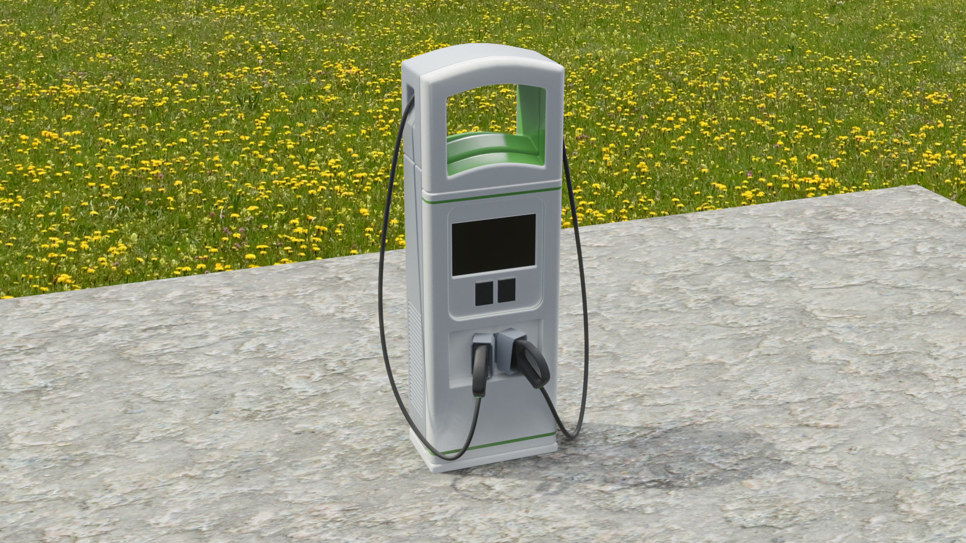 EV charging station 3D model | CGTrader