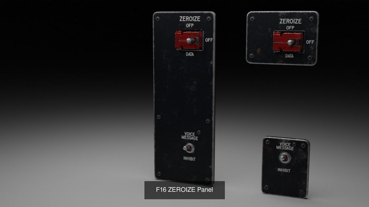 F16 Right Side Console Collection | CGTrader