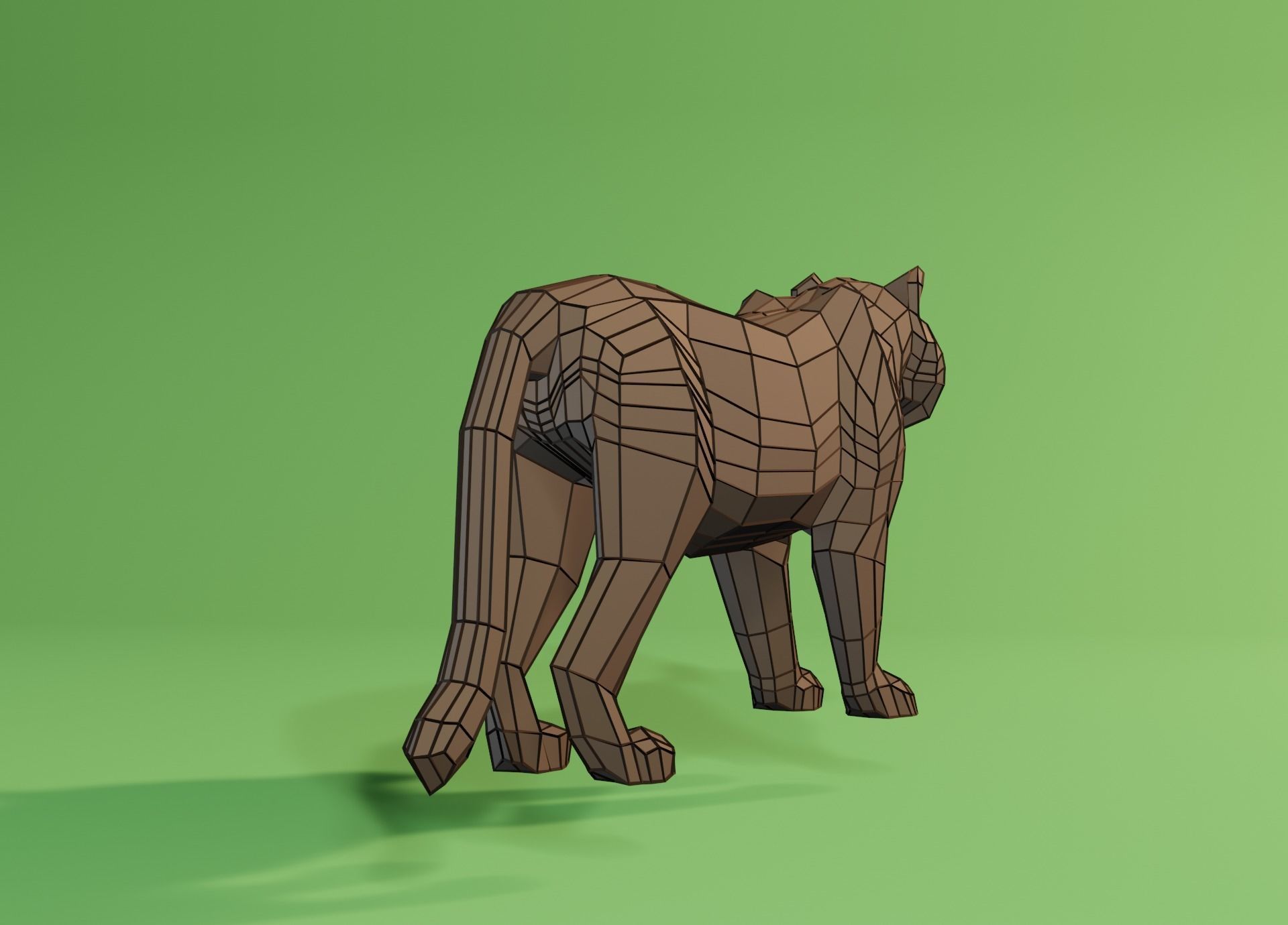 3D model Low Poly Tiger VR / AR / low-poly rigged animated | CGTrader