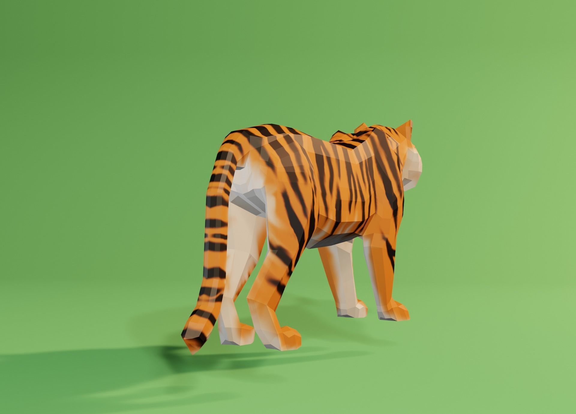 3D model Low Poly Tiger VR / AR / low-poly rigged animated | CGTrader