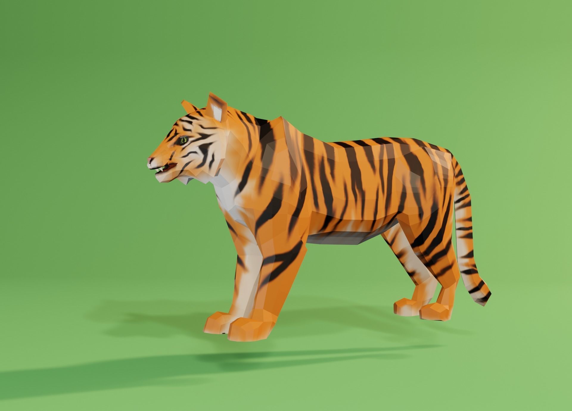 3D model Low Poly Tiger VR / AR / low-poly rigged animated | CGTrader