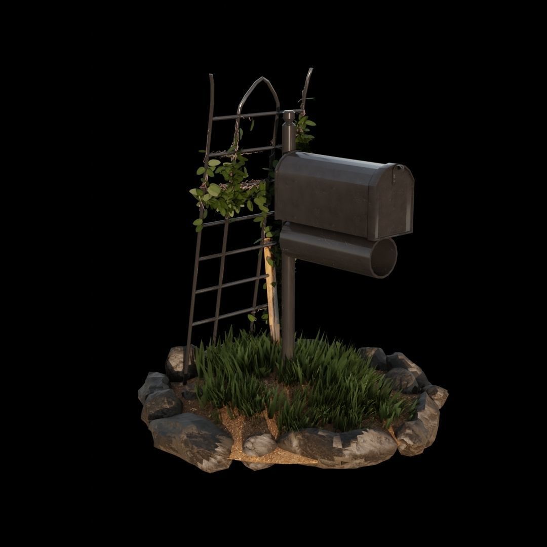 3D model Mailbox with minor landscape VR / AR / low-poly | CGTrader