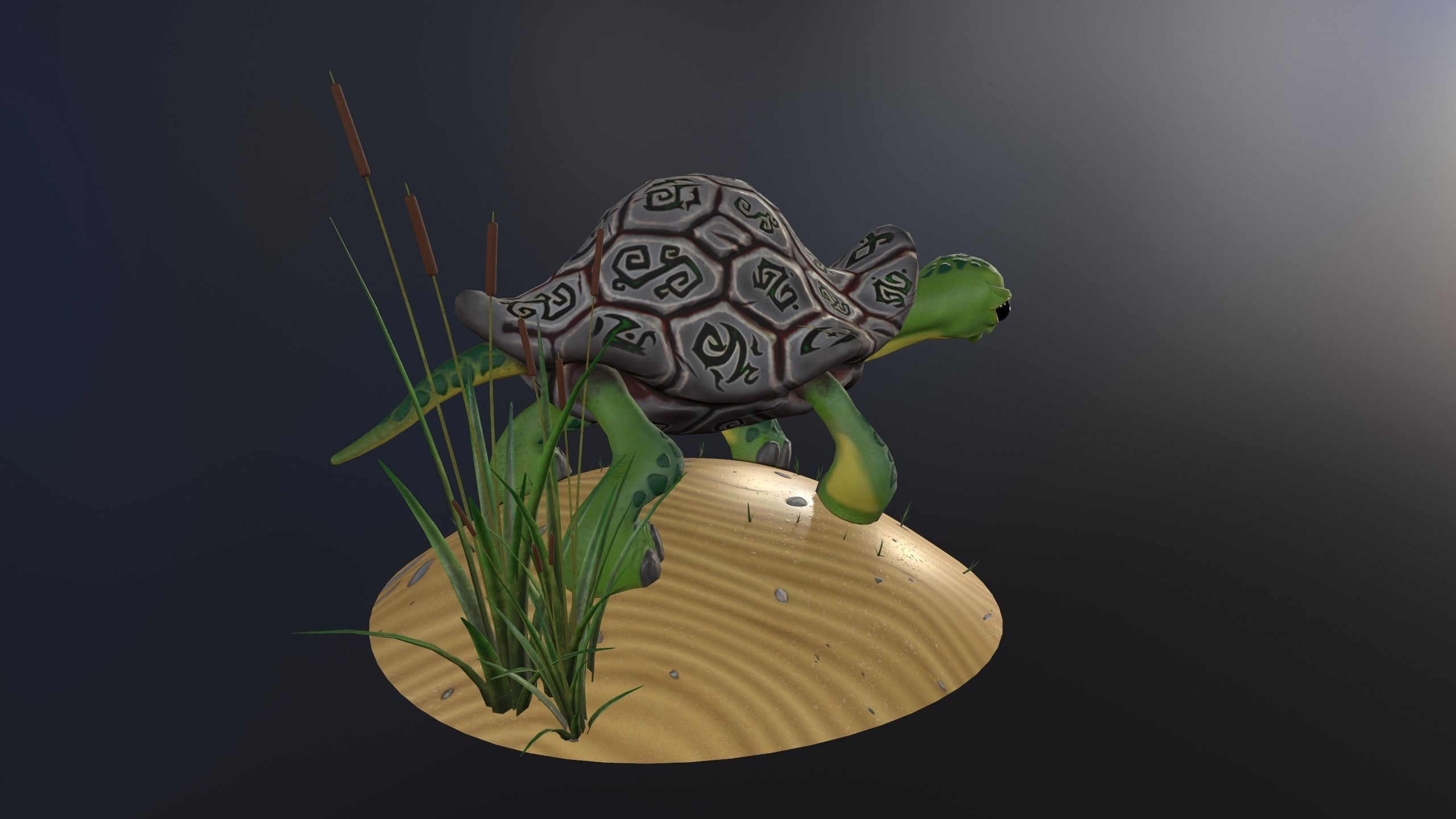 3D model Rune turtle VR / AR / low-poly | CGTrader