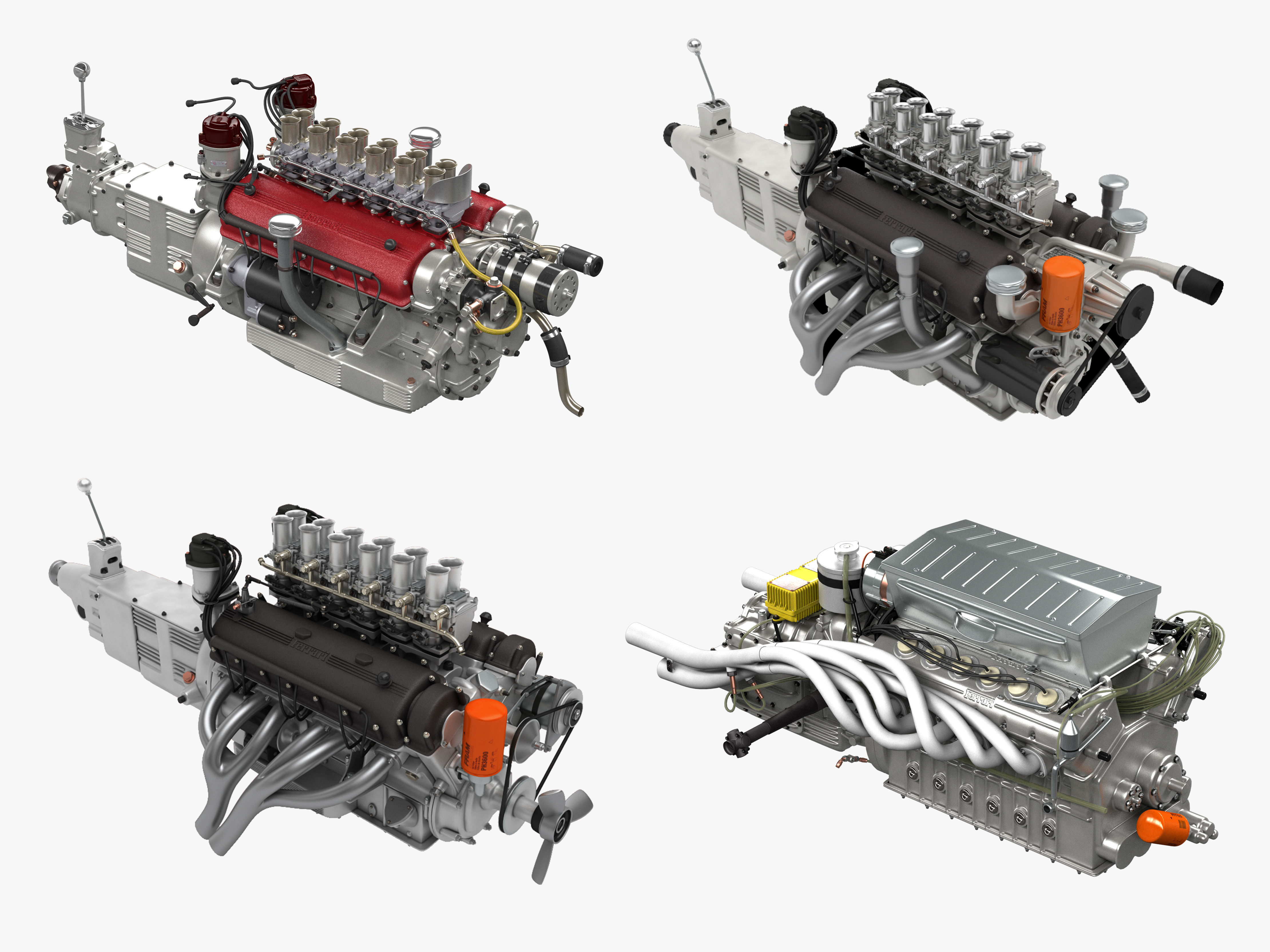 Ferrari Classic Engine Pack 3D Model Collection | CGTrader