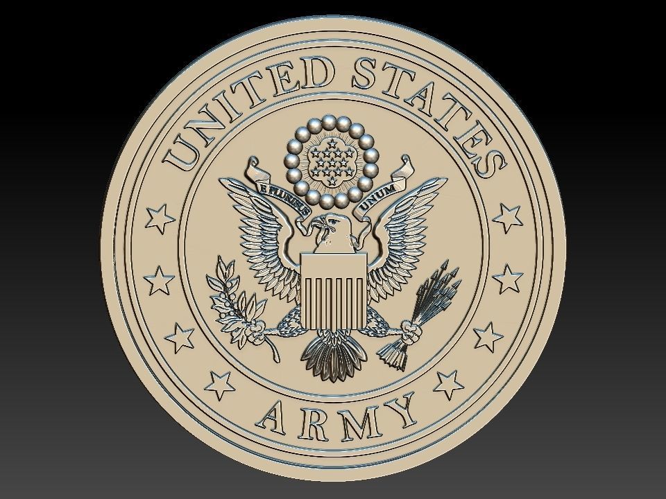 United States Army American Eagle 3D STL Model for CNC Router 3D model ...