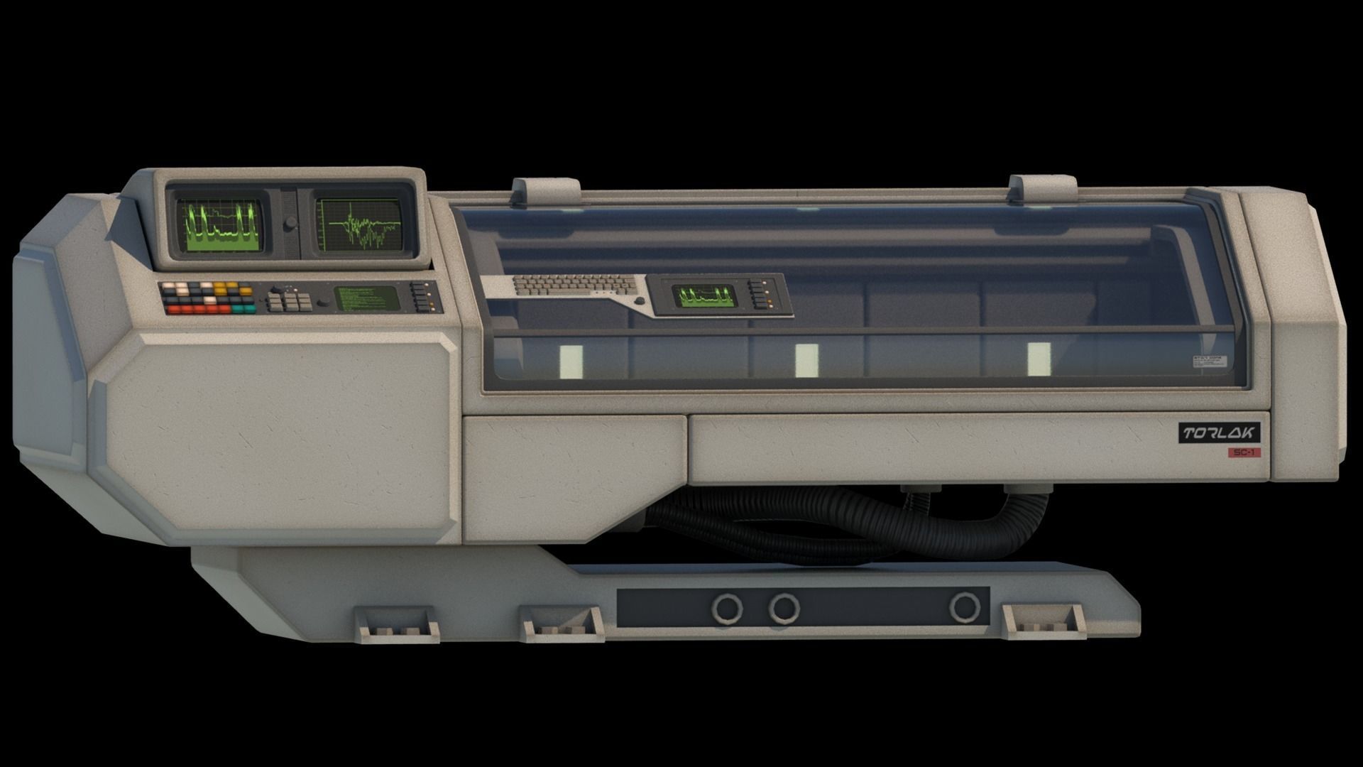 3D model Retro Sci-fi Healing Machine VR / AR / low-poly | CGTrader