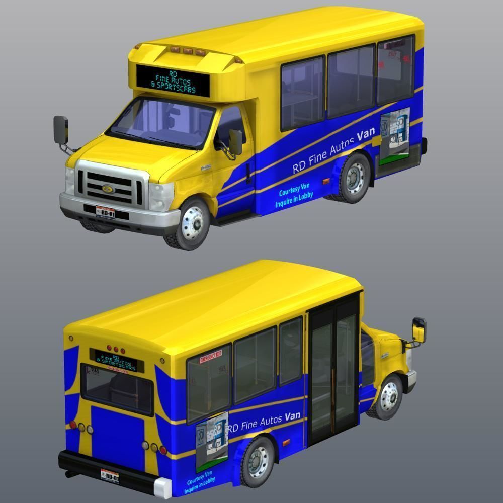 Shuttle Bus model in mutiple formats 3D model rigged | CGTrader