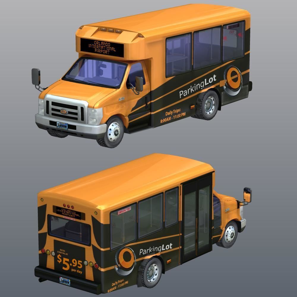 Shuttle Bus model in mutiple formats 3D model rigged | CGTrader