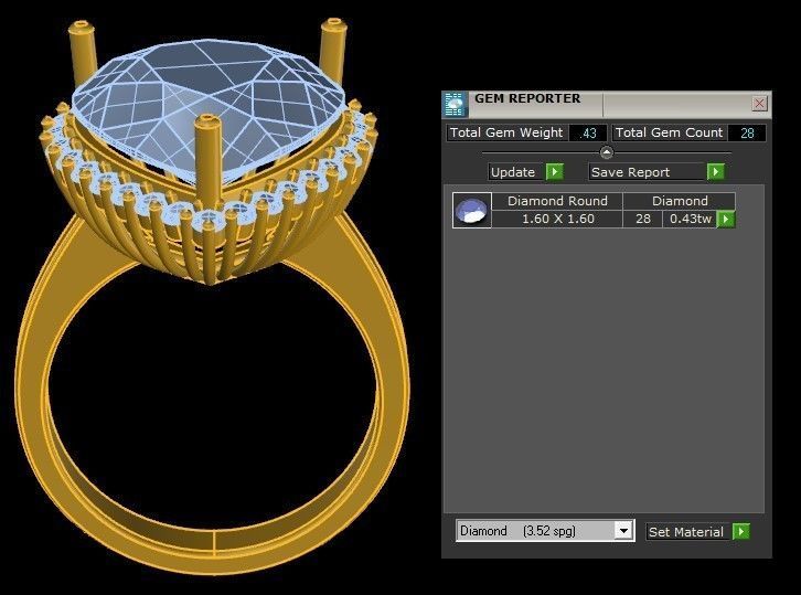 Women Ring cad file design R90 3D model | CGTrader