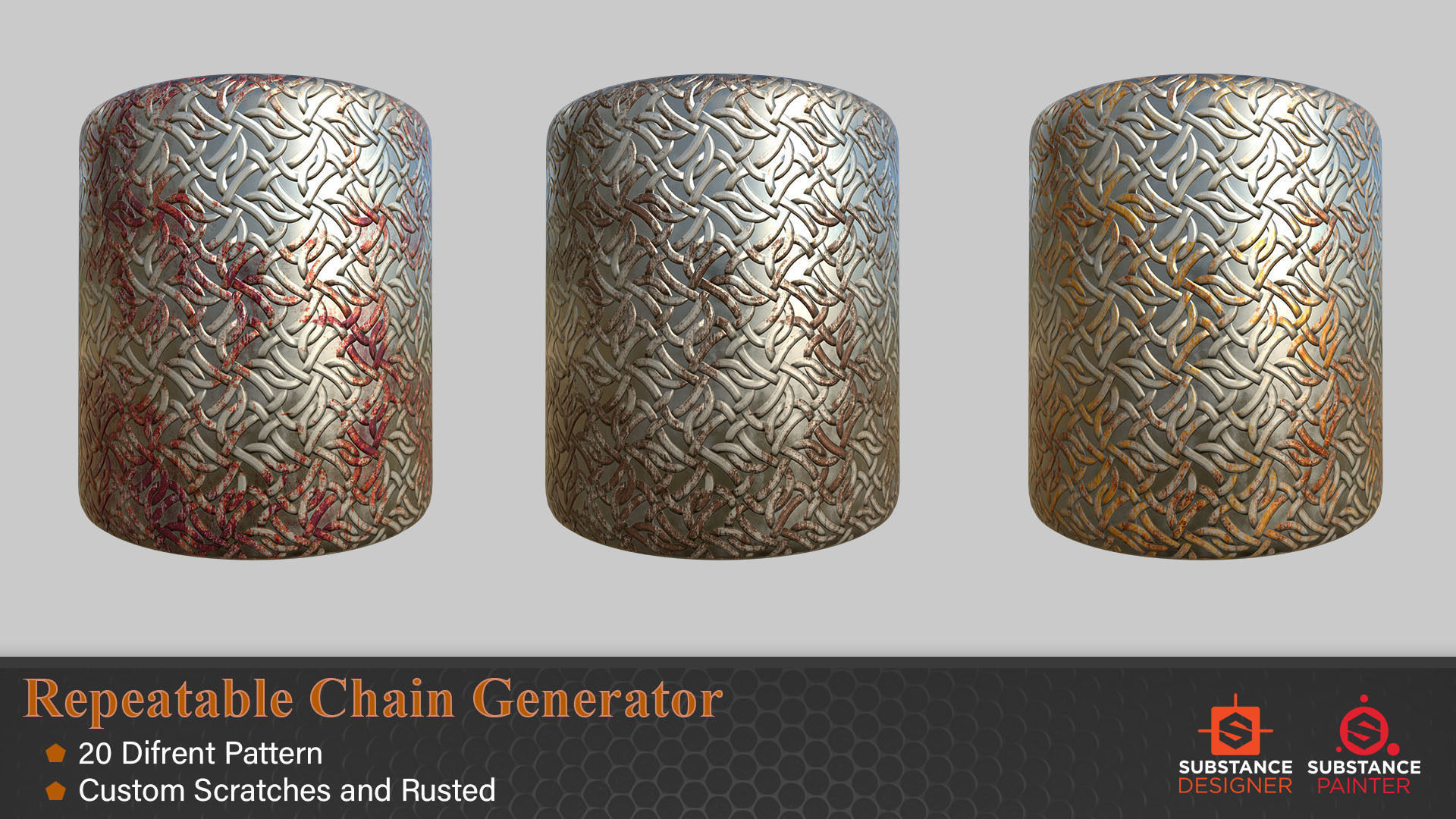 Repeatable Chain Generator 3D model | CGTrader