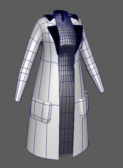 Lab Coat with Dress free 3D model | CGTrader