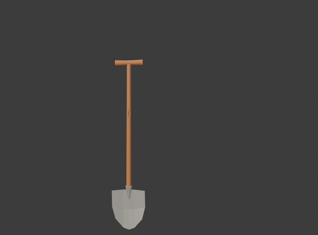 shovel low poly 3D model 3D model | CGTrader