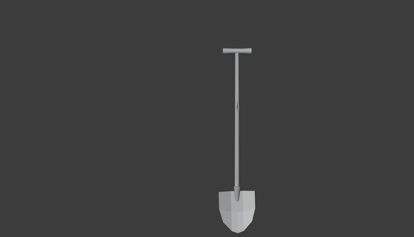 shovel low poly 3D model 3D model | CGTrader