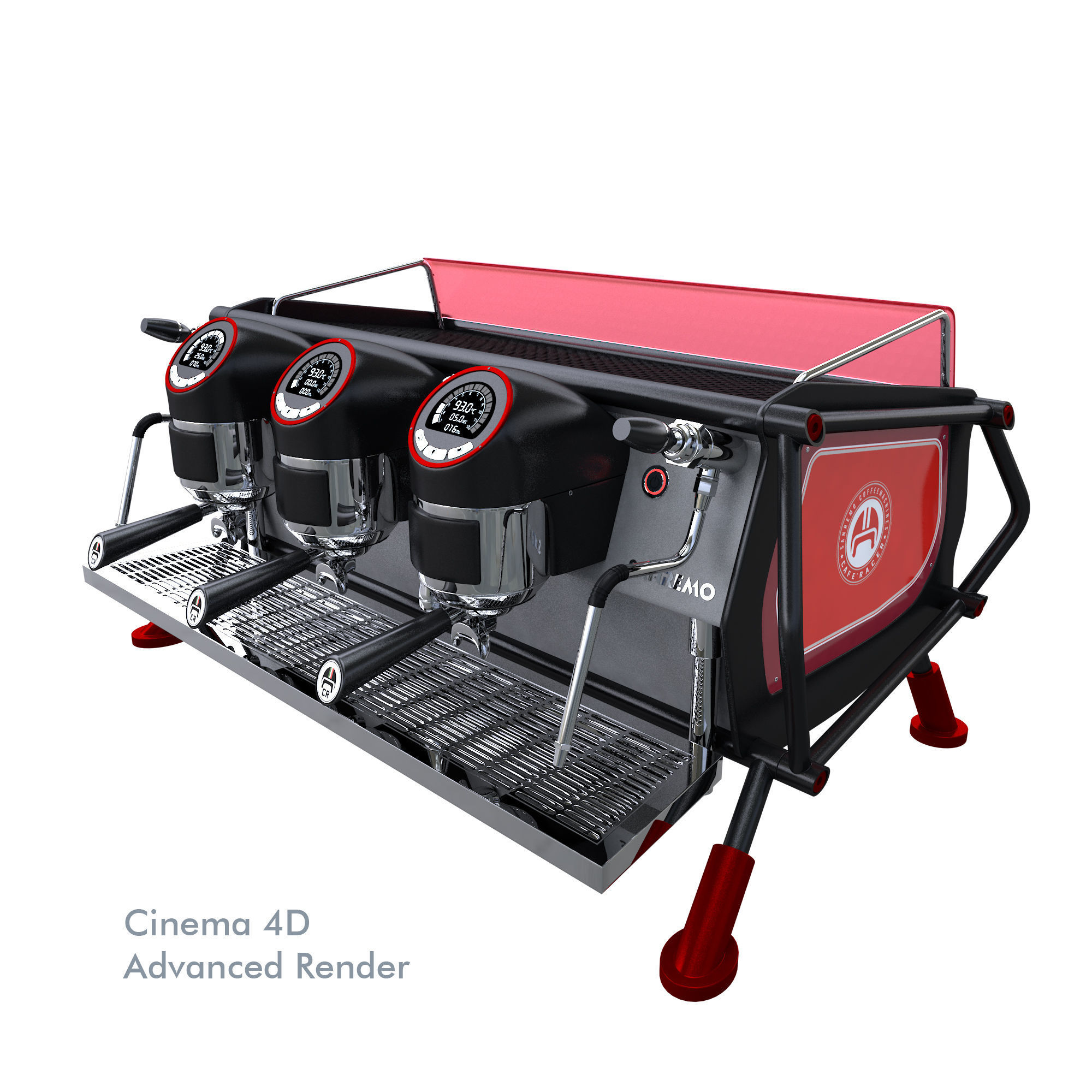 Sanremo Cafe Racer Coffee Machine 3D model | CGTrader