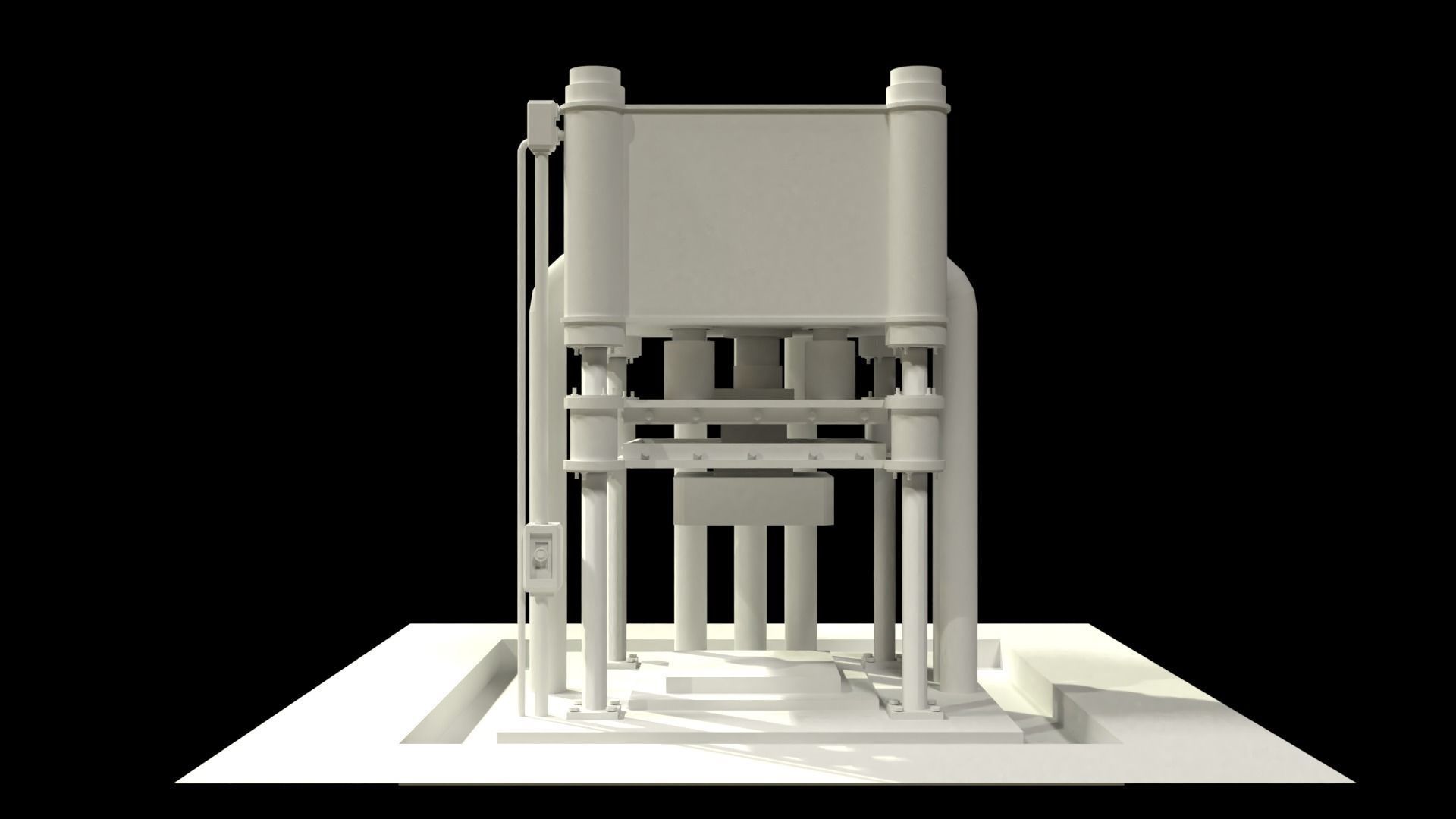 metal forging machine 3D model animated | CGTrader