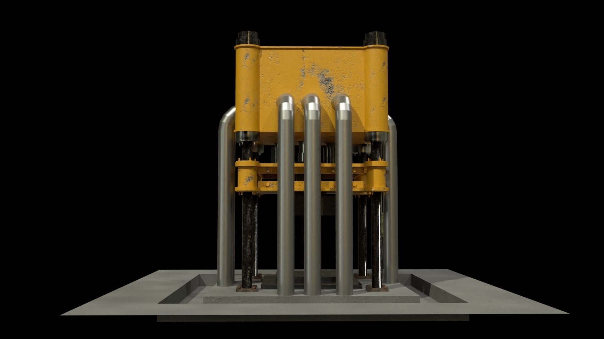 metal forging machine 3D model animated | CGTrader