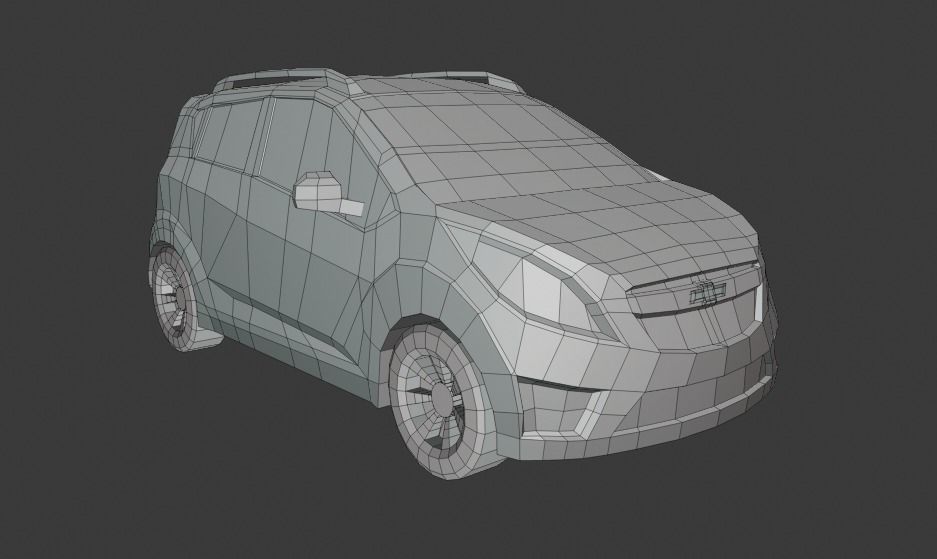 3D model Chevrolet Spark low poly 3D model VR / AR / low-poly | CGTrader